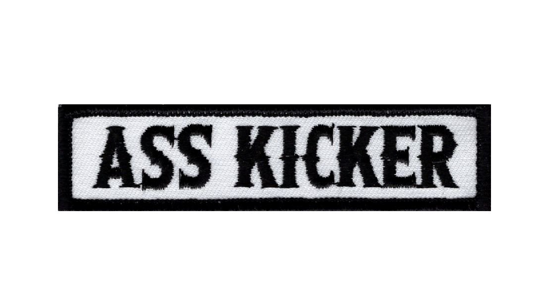 Amazon.com: Ass Kicker Embroidered outlaw MC iron on Patch (4.0 X 1.0 ...