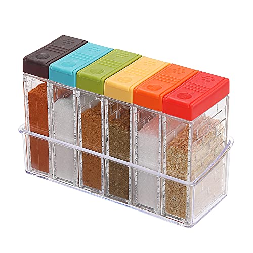 KaryHome Plastic Mini Salt and Pepper Shakers With Lid, Travel Spice ...