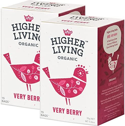 Amazon.com : Higher Living Organic Tea (Very Berry Tea, 15 Count (Pack ...