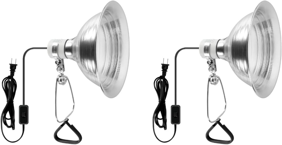 Amazon.com: Simple Deluxe 2-Pack Clamp Lamp Light with Ceramic Base, 8. ...