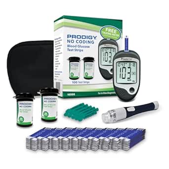 Amazon.com: PRODIGY 10500 100ct Test Strips with AutoCode Talking Meter ...