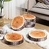 Amazon.com: Unittype 6 Pcs Round Throw Pillow Wood Decorative Soft ...