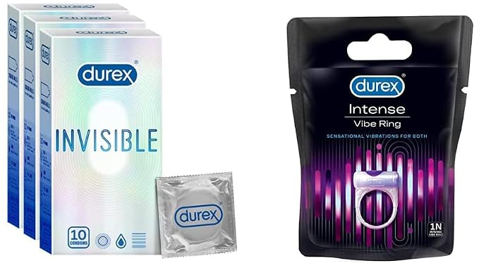 Buy Durex Invisible Super Ultra Thin Condoms for Men – 10 Count|Pack of ...