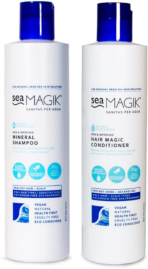 Sea Magik - Natural Shampoo and Conditioner Set - Infused with Dead Sea ...
