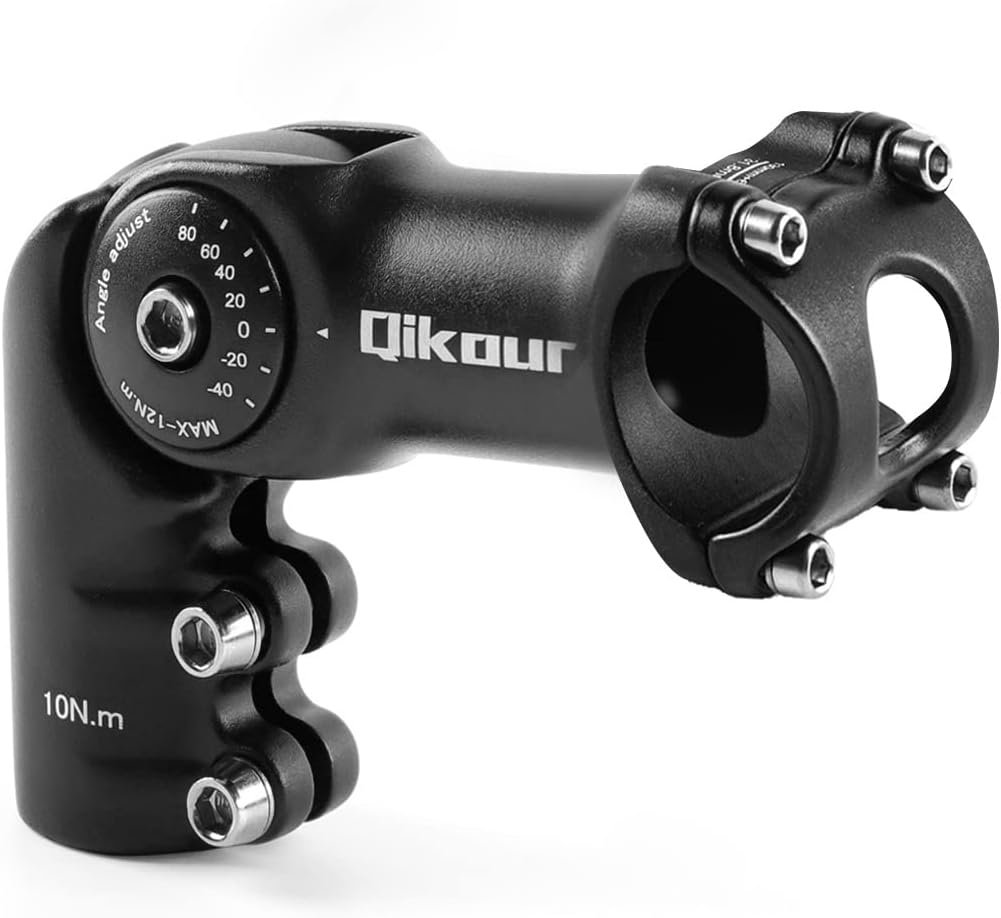 Amazon.com : Bike Stem 120 Degree Adjustable Bicycle Stem 1" / 1.25 ...
