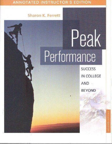 Peak Performance: Success in College and Beyond: Ferrett, Sharon K ...