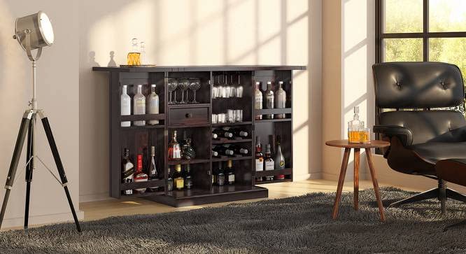 Wooden Bar Cabinet for Home Walnut Finish|Home Bar Furniture|Sheesham ...