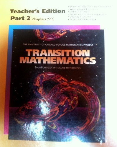 Amazon.com: Transition Mathematics, Part 2: Chapters 7-13, Teacher's ...