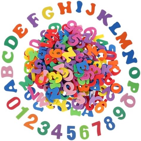 Amazon.com: Molain 260Pcs Letter Stickers Numbers Stickers Foam Numbers ...