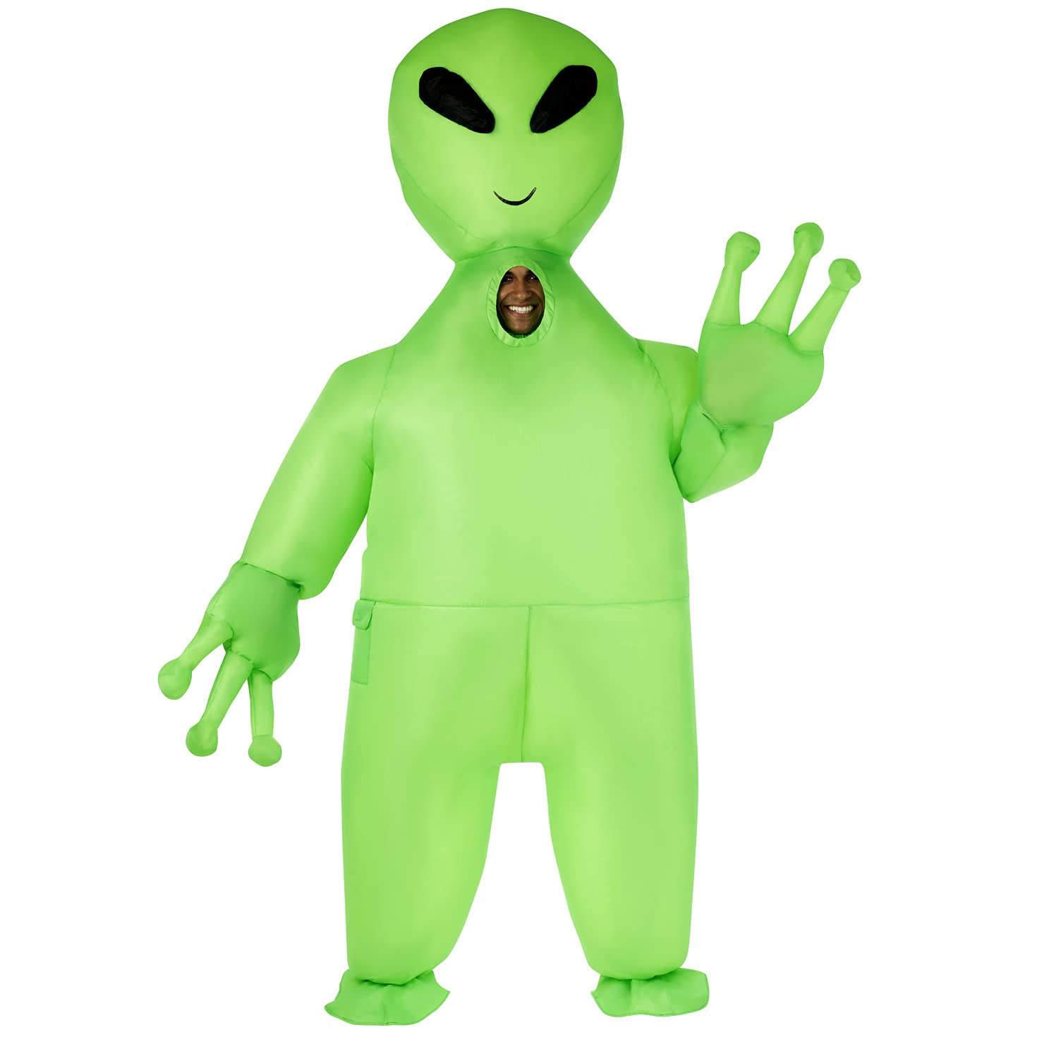 Buy MorphAlien Inflatable Costume Adult, Blow Up Alien Costume Adult ...