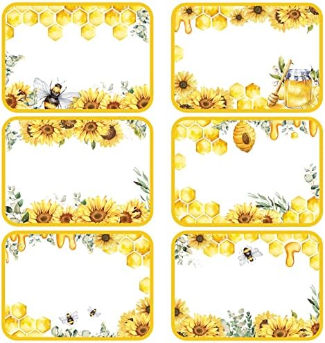 Amazon.com: 250 Pieces Bee Name Tags Bee Name Stickers Bulletin Board ...