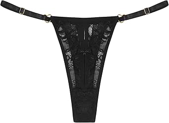 Amazon.com: YOLAI Women T Back Seamless Panties Thong Sexy Lace Erotic ...