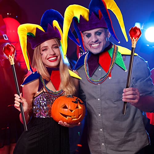 Ignite the Celebration with 8 Pcs Mardi Gras Jester Costume - Jester Planet