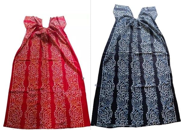 Buy PORICHOY Batik Printed Cotton Free Size Nighty for Women and Girls ...