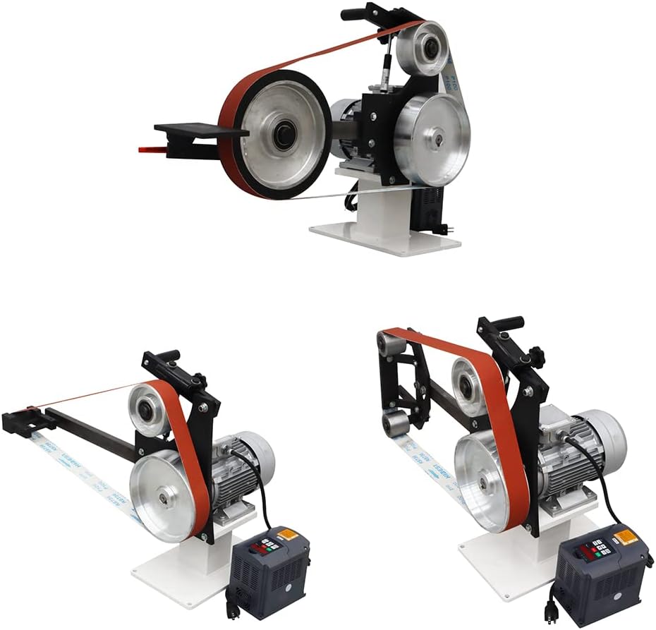 HQHAOTWU Belt Grinder Sander Belt Flat-grinding Machine for Surface ...