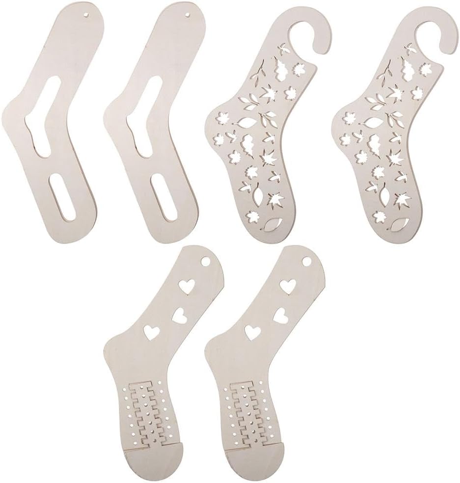 Amazon.com: hobbyhub 6Pcs Wooden Sock Blockers, Adjustable Sock Blocker ...