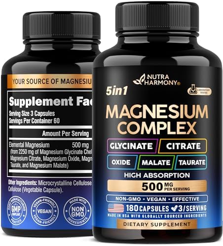 Amazon.com: Magnesium Complex 700mg 12 in 1 Magnesium Supplement with ...