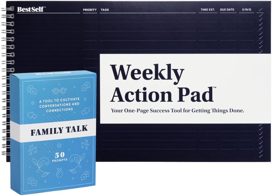 Amazon.com: BestSelf Family Talk Deck and Weekly Action Pad - Family ...