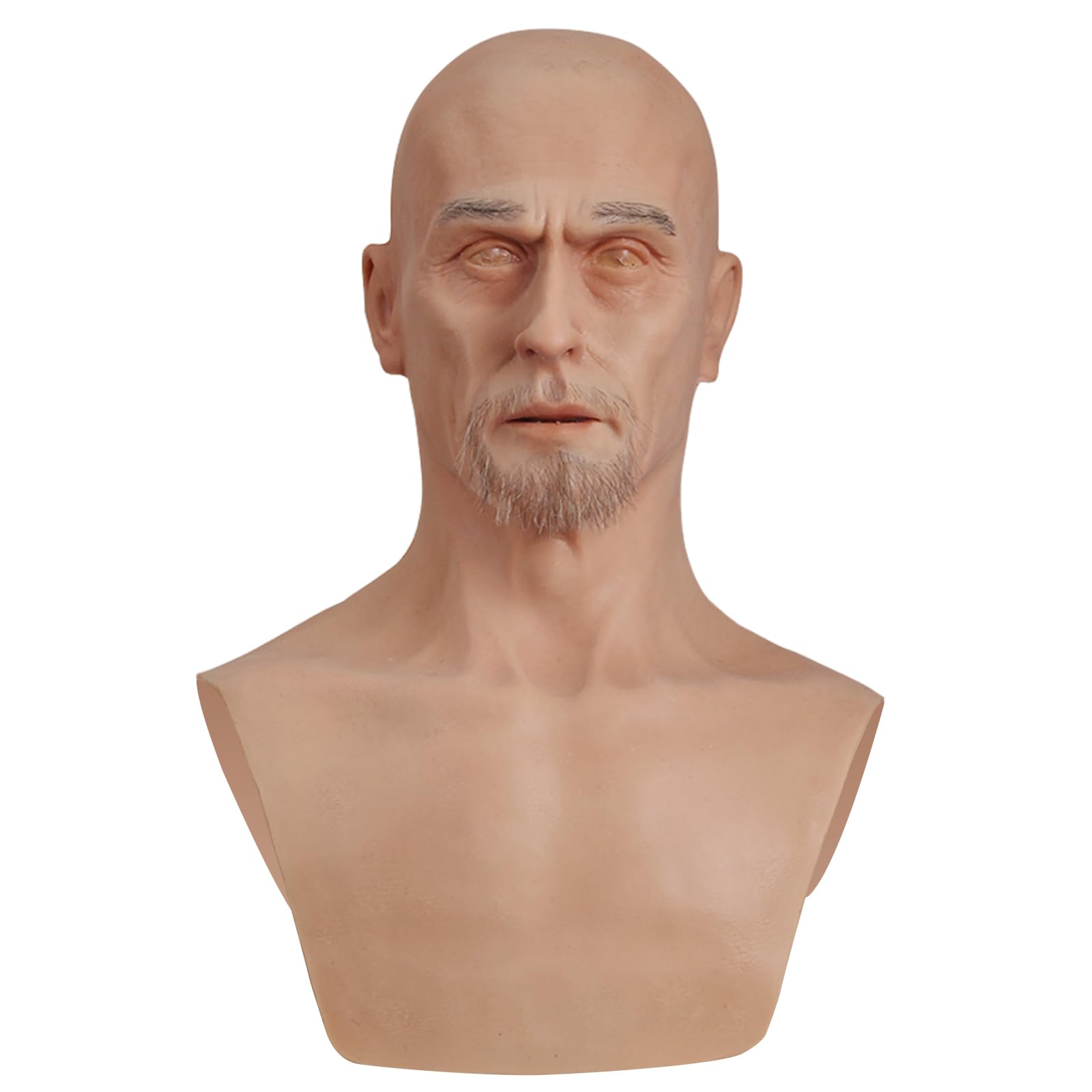Amazon.com: QIAOYIQIAO Charles Silicone Realistic Old Man Face Lifelike ...