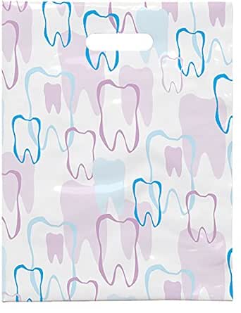 Tooth Outline Dental Giveaway Bags, 8" x 10", 100 Pack : Amazon.in ...