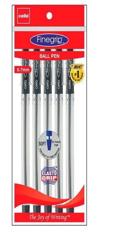 Cello Basic Ball Point Pen (Black)-Finegrip - (Pack of 50) : Amazon.in ...