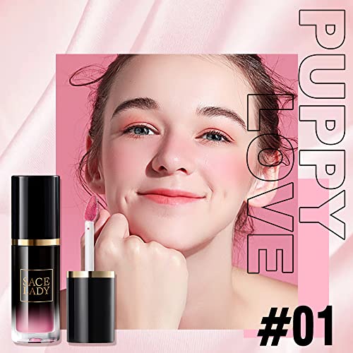 4 Colors Liquid Blush Make-Up Kit Pigmented Natural Cheek Blusher Cream ...