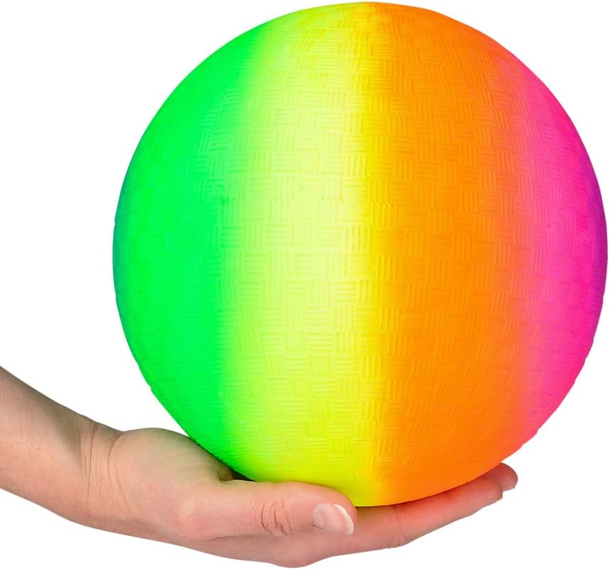 Colorful Playground Balls - Pack of 4 Rubber Bouncy Balls for Kids and ...