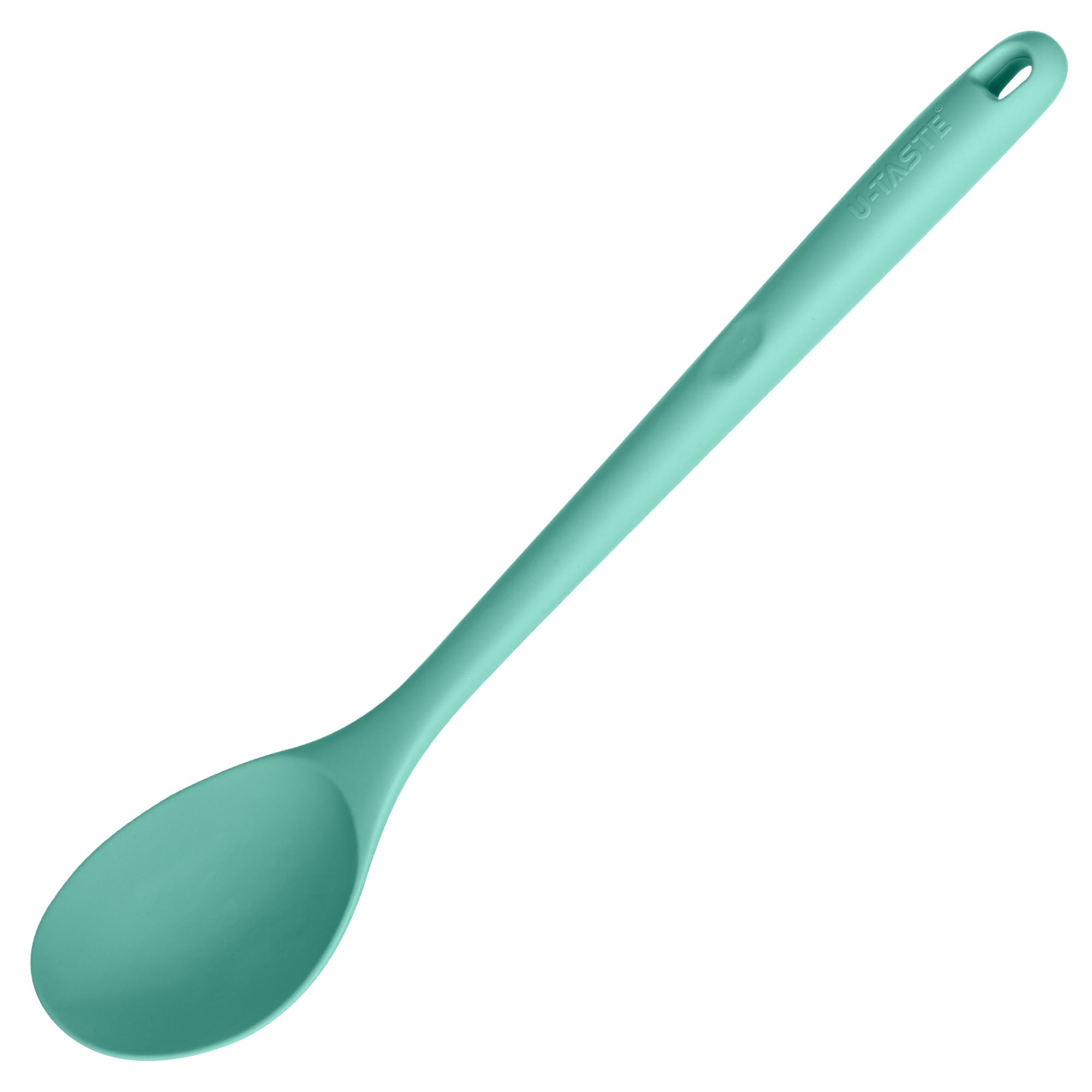 U-Taste Silicone Solid Cooking Spoon: 600ºF Heat Resistant 13.35" Long ...