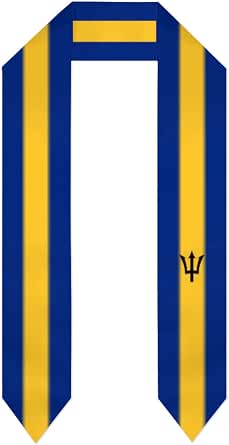 DABOYOZHZH Barbados Flag Graduation Shawl Sash Stole Wraps Scraf For ...