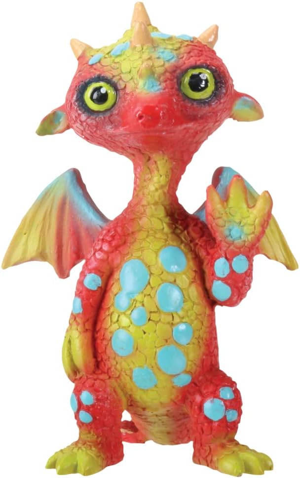 Amazon.com: ICE ARMOR 3.25" H Red and Yellow Gregory Dragon Figurine ...