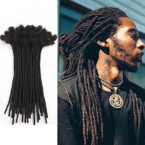 Amazon.com : Loc Extensions Human Hair 6 Inch Black Locs for Men 70 ...