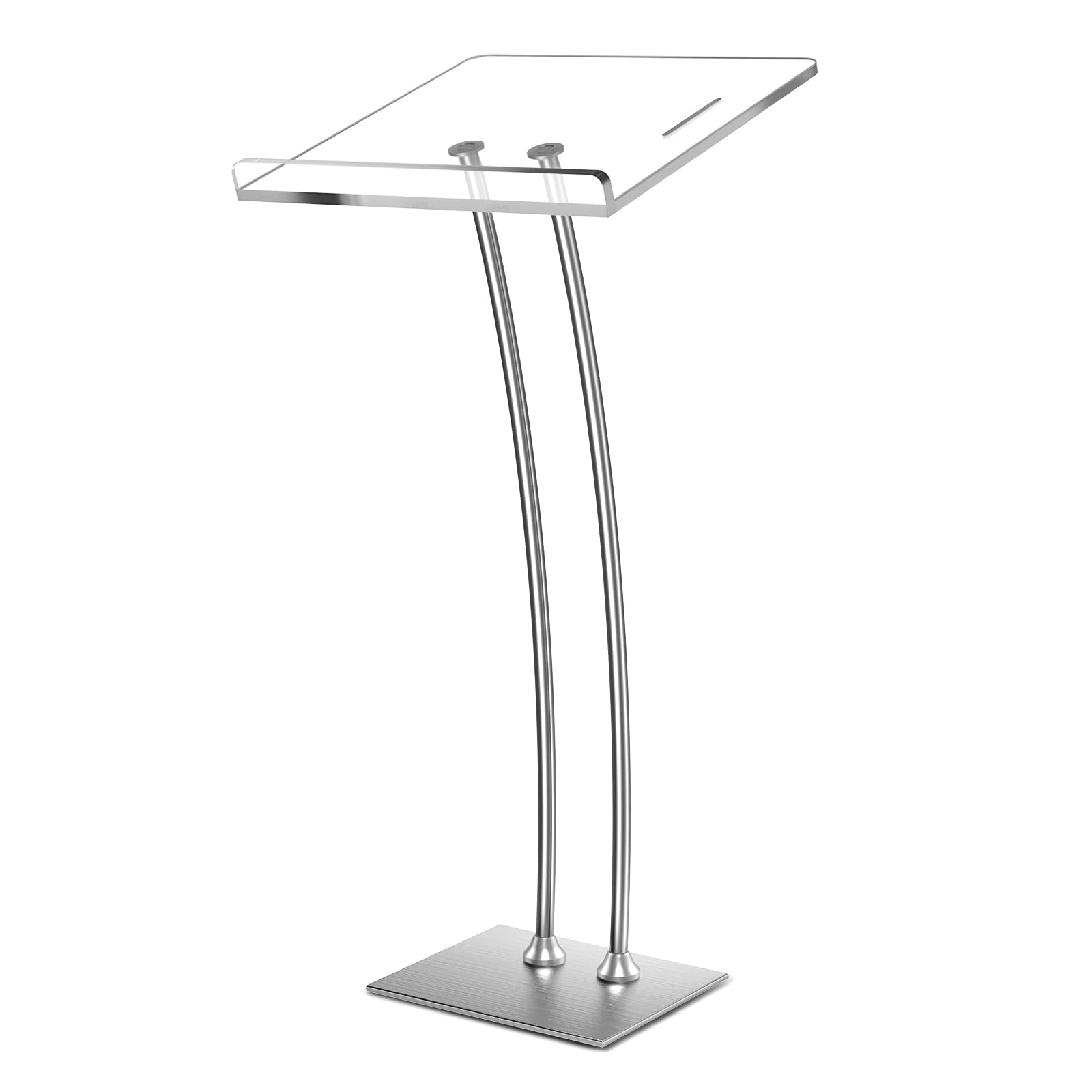 Vakiorn Acrylic Podium with Iron Stable Base & Pen Slot, Church Pulpit ...