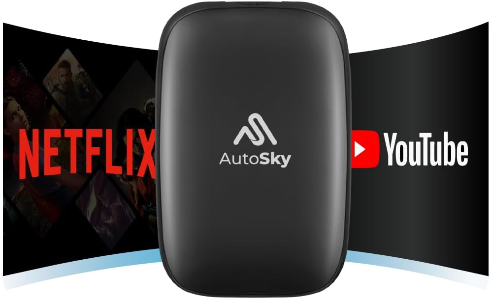 Amazon.com: AutoSky Ai Box Lite Air - Streaming on the Go, Netflix and ...