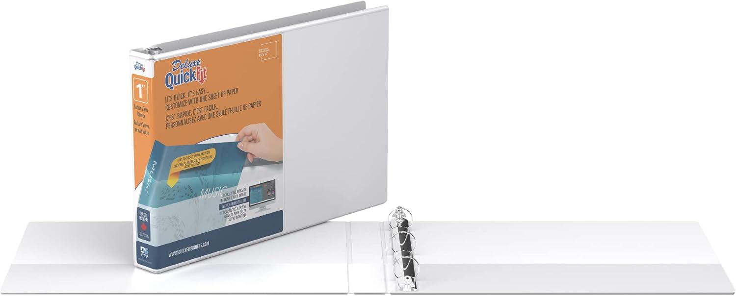 QuickFit Heavy-Duty Landscape 3-Ring Binder, Round Ring, 8 1/2 Inches ...