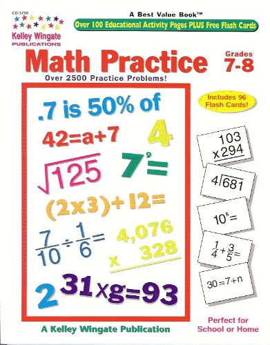 Amazon.com: Math Practice 7-8: 9780887245312: Levy, Kelley Wingate: Books
