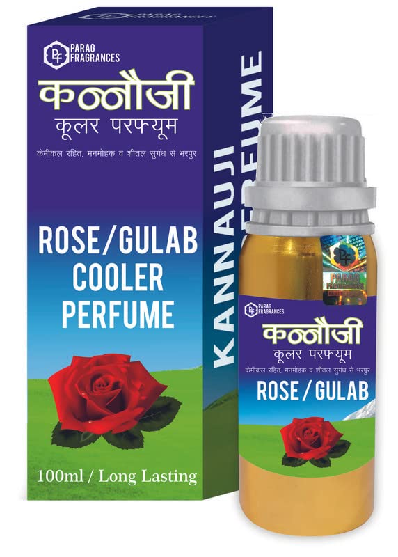 Parag Fragrances Rose/Gulab Cooler Perfume, 100g With Dropper/Kannauji ...