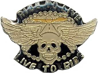 Lumaglow Special Pack of 3 Live to Ride Skull & Wings Motorcycle Hat ...