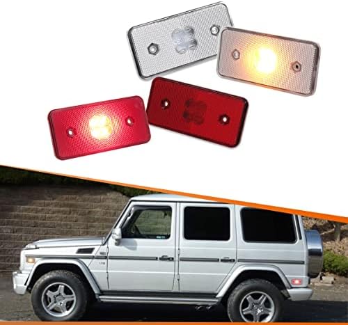 Amazon.com: ADIIL 4PCS Amber/Red LED Side Marker Lights Assembly ...
