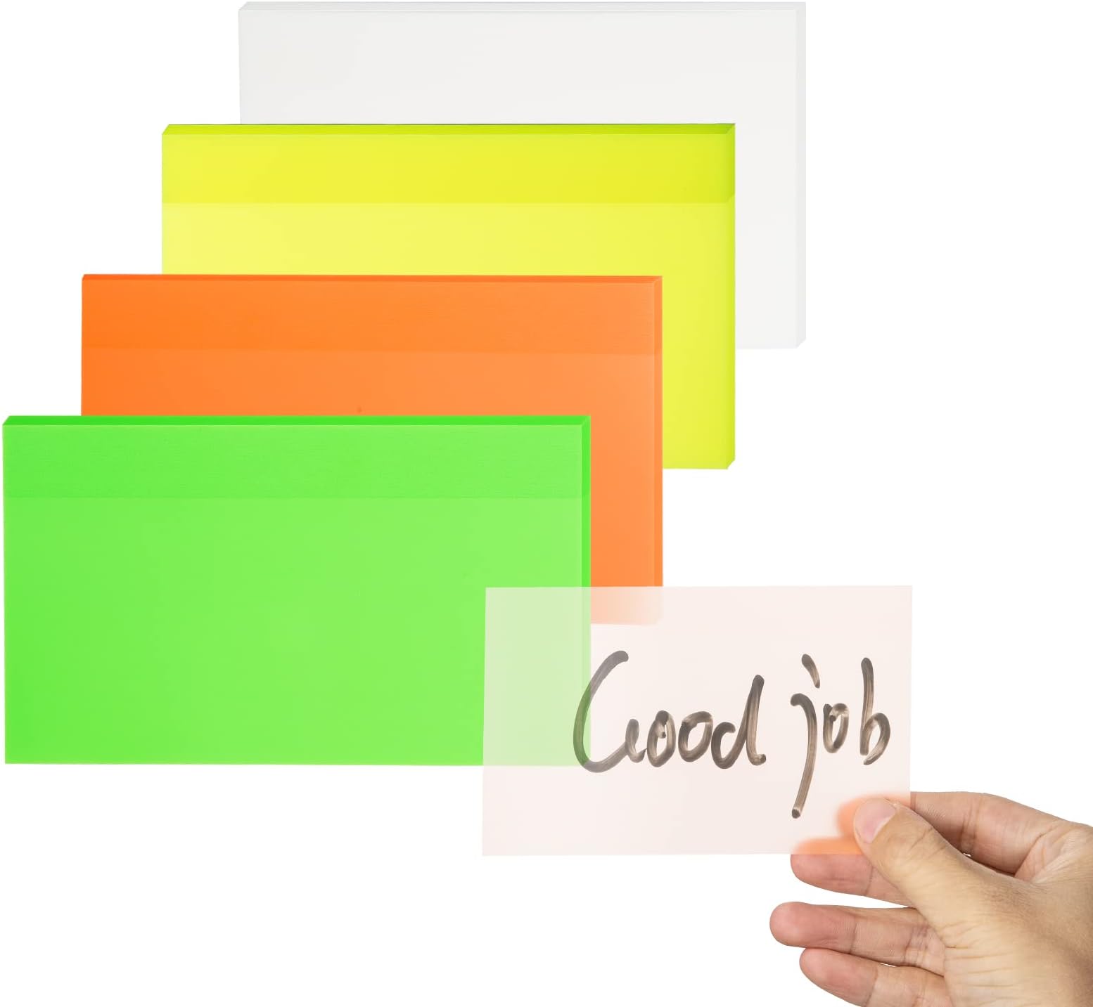 Amazon.com : White Non Sticky Notes 3 x 3 Inch Note Memo Pads Blank ...