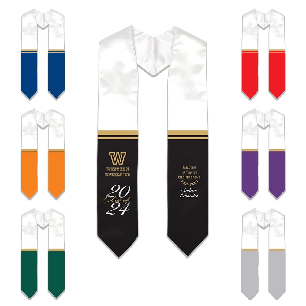 Buy ParaDecorPersonalized Graduation Stole 2024, Custom Stole ...