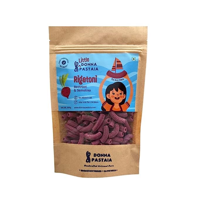 Donna Pastaia Artisanal Kids Beetroot Rigatoni Mini Pasta | Fun Shapes ...