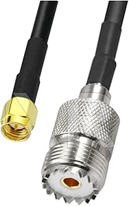 Amazon.co.jp: Multi-purpose Connector BNC Male SMA to PL259 UHF Connector Extension Cable Copper ...