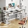 Amazon.com: ODK Computer Desk, 55'' Office Desk with Keyboard Tray ...