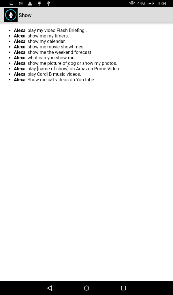 Commands For Alexa - App on Amazon Appstore