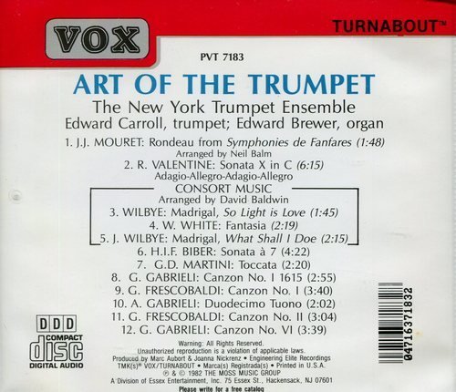 Carroll, Nyte, Edward Carroll, trumpet, Edward Brewer, organ, The New ...
