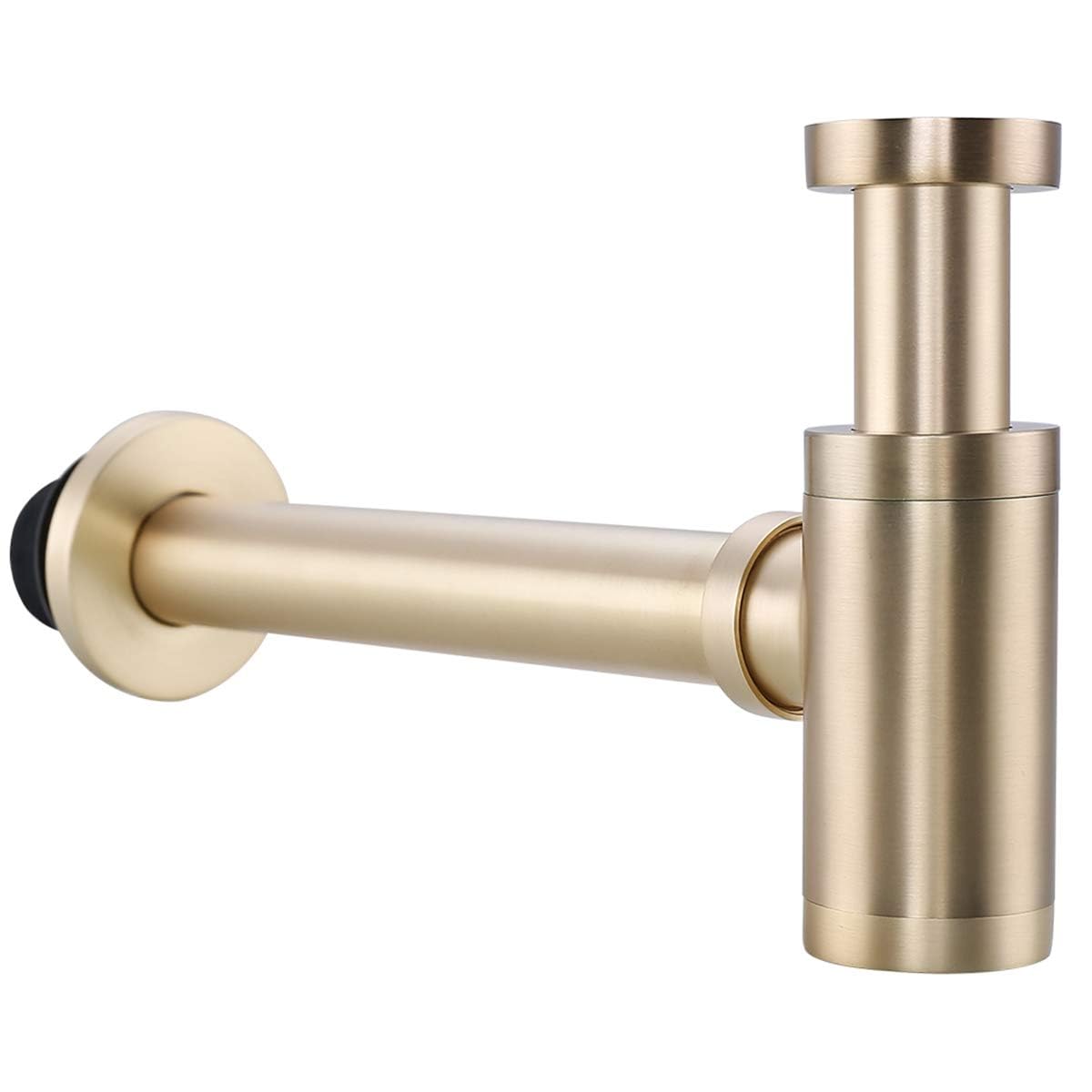 RANDOM Brass Contemporary Round Bottle P Trap 1 1/4,Basin Sink Waste ...