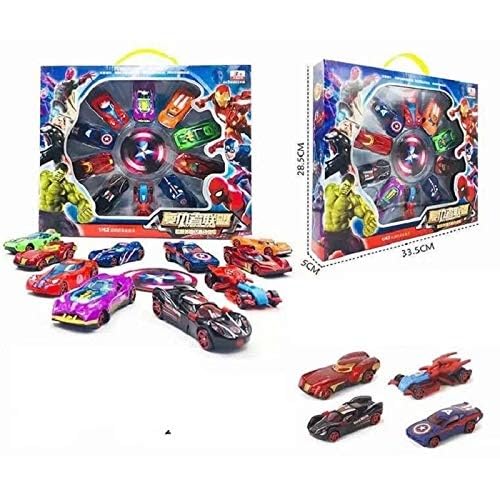TEMSON Super Hero Theme Cars Diecast Metal Toy car Play Set for Kids ...