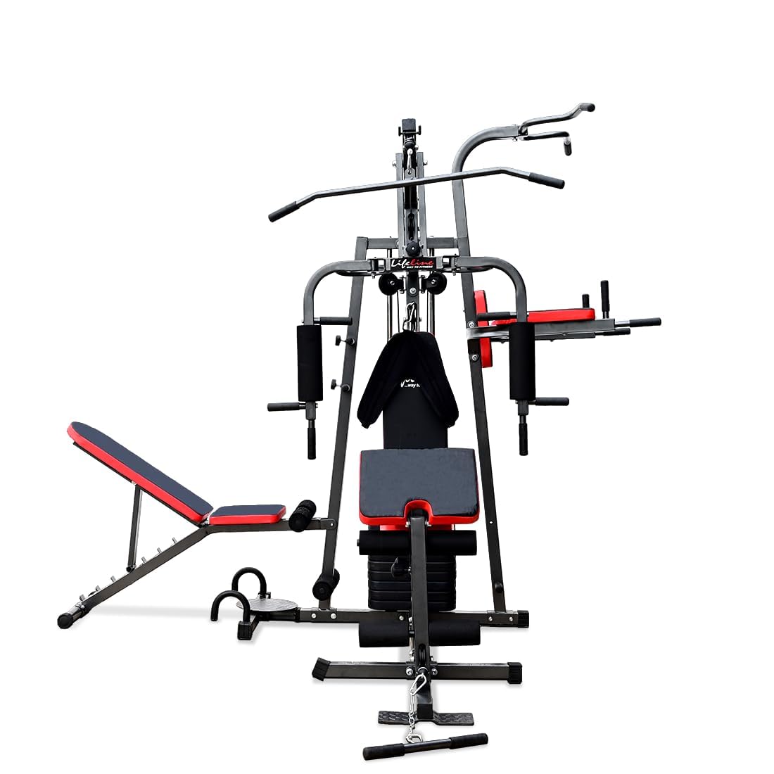 Life Line 3 Station Multi Gym Machine for Home HG 300 Home Gym Machine All in One with ...