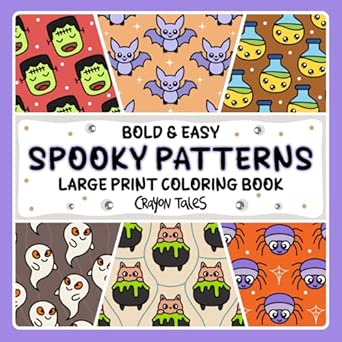 Amazon.com: Spooky Patterns: Large Print Bold and Easy Halloween ...