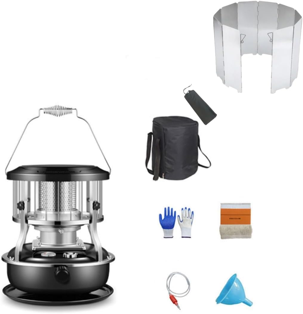 Amazon | JOGIO 石油ストーブ 対流式石油ストーブ 石油ストーブ 小型 容量4.5L 360°ストーブ 対流式暖房 省エネ 小型 軽量 持ち運びやすい 収納袋付き アウトドア 多 ...